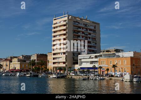Zadar, Croatia - August 7, 2021 - Zadar port in the summer afternoon ...