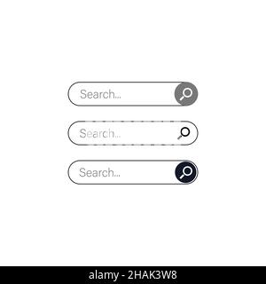 Search bar with icon and placeholder. HTML template element. User ...