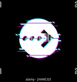 Arrow cursor glitched symbol in Pop art and glitch style. Mixed modern ...