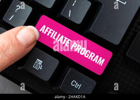 Conceptual display Affiliate Program. Concept meaning Automated ...