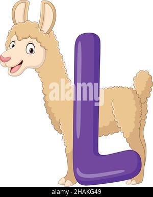 Alphabet L is llama Stock Vector Image & Art - Alamy