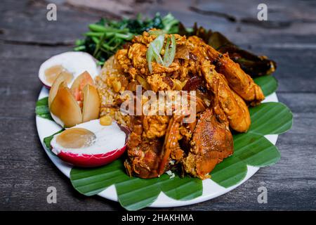 Popular Filipino food Seafood with Java rice at Restaurant Stock Photo ...