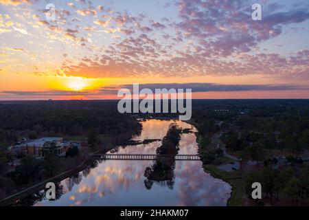 Langan Park in Mobile, Alabama at sunset Stock Photo - Alamy