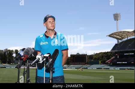 England's Joe Root during a press conference at The Kia Oval, London ...