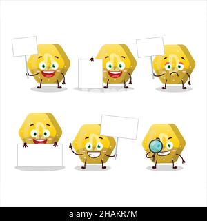 Detective yellow gummy candy D cute cartoon character holding ...