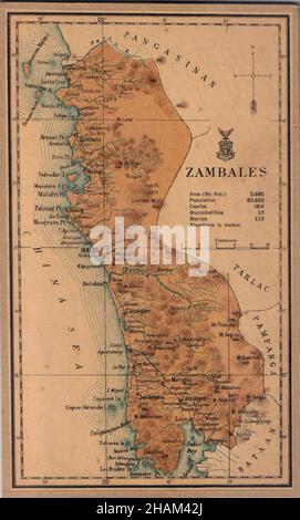 Map of Antique Province, Philippines in 1918 Stock Photo - Alamy