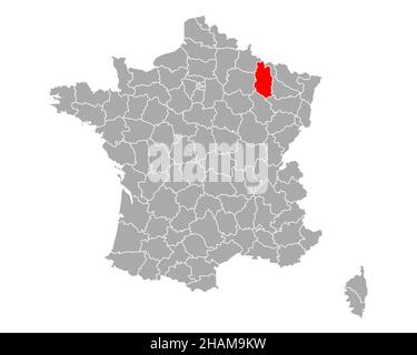 Map of Meuse in France Stock Photo - Alamy