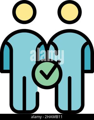 Acquaintance approved icon. Outline acquaintance approved vector icon ...