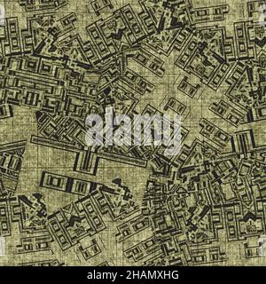 Grunge sepia random geometric dyed seamless texture material. Irregular ...