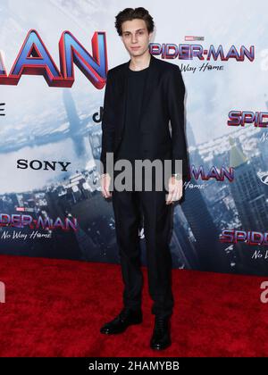 Ryder Beer arrives at the premiere of "Spider-Man: No Way Home" at the ...