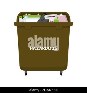Hazardous waste sorting set vector illustration Stock Vector Image ...