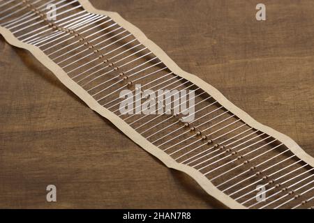 Electronic components: resistors on paper tape. Two-terminal passive ...