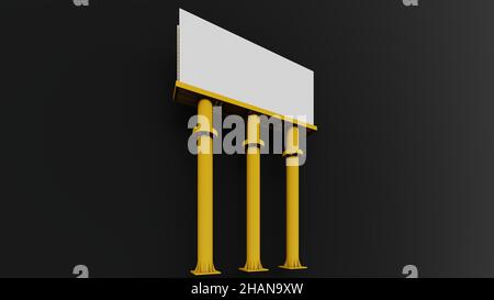 Rectangular posters in metallic structure to complete with background ...