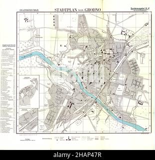 Grodno Map, Map of Grodno, Grodno Print, Grodno Maps, Old Map of Grodno ...
