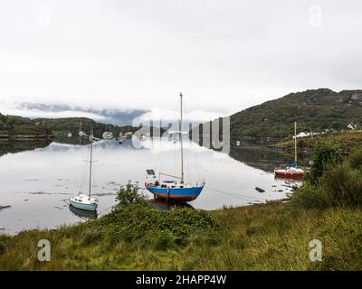 Badachro overlooking Loch Gairloch, in the North West Highlands of ...