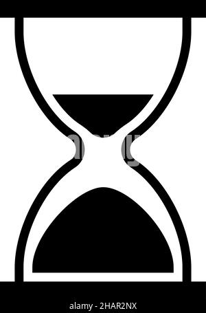 Black hourglass loading clock, pointer hand and arrow mouse cursors ...