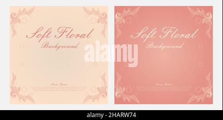 soft color line floral ornament shape background Stock Photo - Alamy