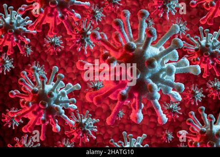 Viruses in cellular back Stock Photo - Alamy