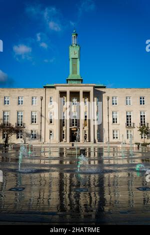 Waltham Forest Town Hall front. - Waltham Forest, United Kingdom : May ...
