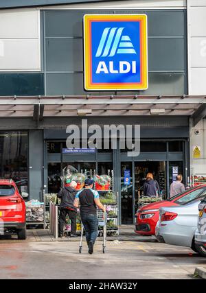 File photo dated 16/09/19 of an Aldi store in Marsh Lane Bootle ...