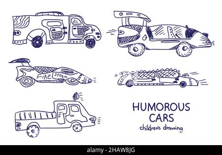 Illustration set of humorous cartoon concepts or metaphors or sayings ...