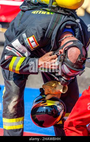 Firefighter Combat Challenge at Tempelhofer Feld, Berlin, Germany Stock ...