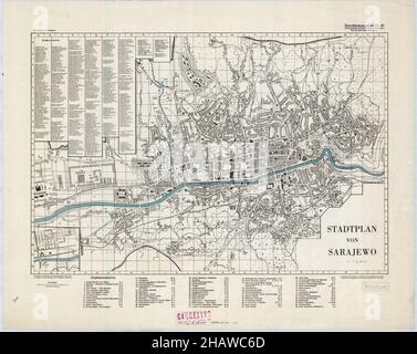 Sarajevo Map, Map of Sarajevo, Sarajevo Plan, Sarajevo Print, Sarajevo ...
