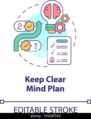 Clear your mind, mental health icon, symbolizing a state of clarity ...