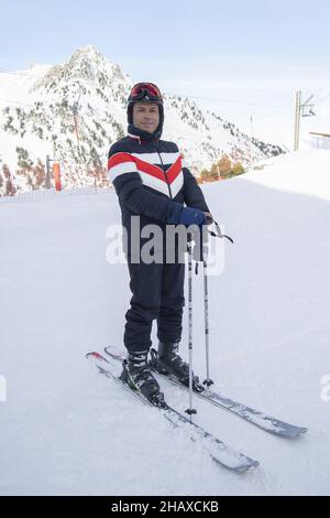 Eric Judor is seen on the ski slopes during the 13th Les Arcs Film ...