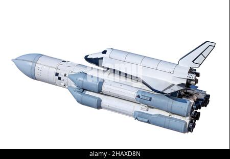 Spaceship Buran isolated on white background Stock Photo - Alamy
