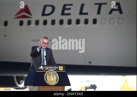 Ed Bastian, CEO of Delta Airlines, poses with Delta Airlines flight ...