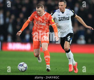 Shayne Lavery of Blackpool breaks with the ball Stock Photo - Alamy