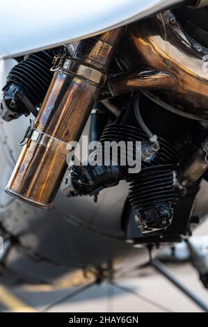 Detail close-up modern jet engine fan section precision aerospace ...