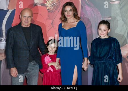 Luca Zingaretti, Luisa Ranieri with Emma and Bianca Zingaretti attend ...