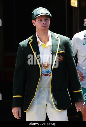 Australia's Steve Smith walks out of the pavilion following victory in ...