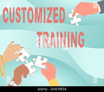 Text sign showing Customized Training. Business overview Designed to ...