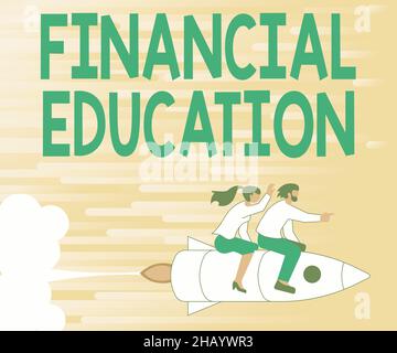 Sign displaying Financial Education, Business showcase Understanding ...
