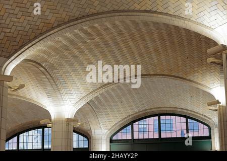 A Guastavino terracotta tile vault ceiling inside a building in New ...