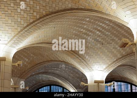 A Guastavino terracotta tile vault ceiling inside a building in New ...