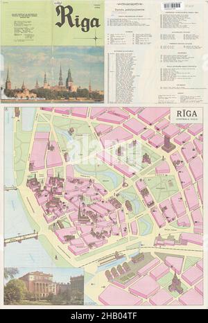 Riga Map, Old Riga Map, Old Riga City, Retro Riga Map, Vintage Riga ...