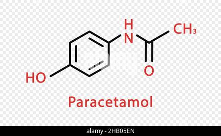 Illustration of the structural formula of acetaminophen Stock Vector ...