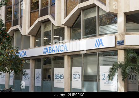 VALENCIA, SPAIN - DECEMBER 15, 2021: Abanca is a Spanish bank based in Galicia Stock Photo - Alamy