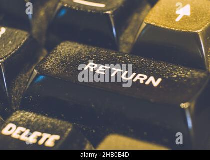 Iconic BBC model B computer keyboard at the National Computing Museum ...