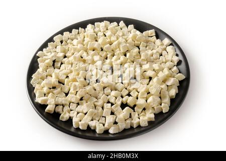 dried cube apple slices close up Stock Photo - Alamy