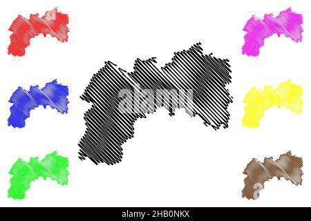 Palamu district (Jharkhand State, Republic of India, division) map ...