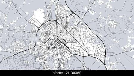 Urban vector city map of Uppsala, Sweden, Europe Stock Vector Image ...