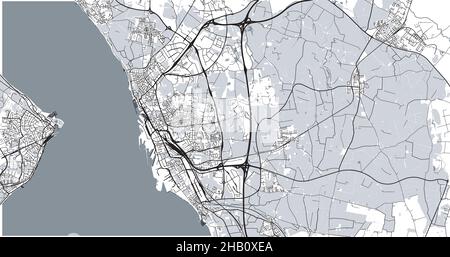 Urban vector city map of Helsinborg, Sweden, Europe Stock Vector Image ...