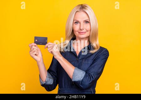Photo of adorable shiny lady dressed orange clothes straw hat tacking ...