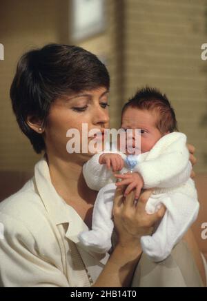 Anne Diamond with her baby son Oliver Stock Photo - Alamy
