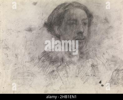 Self Portrait between circa 1879 and circa 1880 by James Ensor Stock ...
